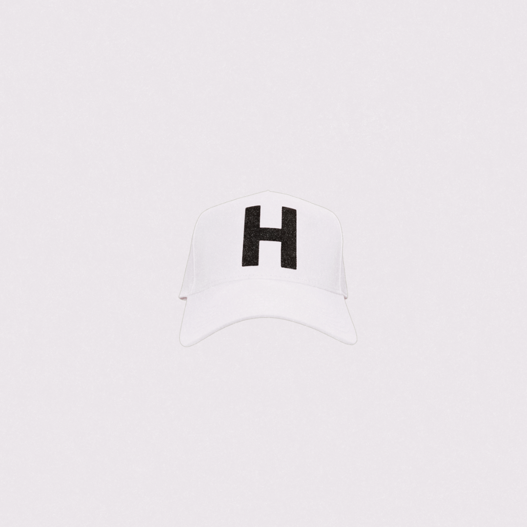 H Cap - White – Herron Hats